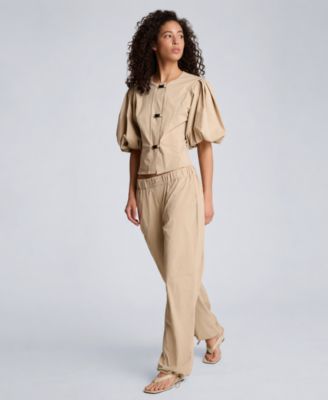 Click here for Kenneth Cole Womens Button Front Bubble Sleeve Top... prices