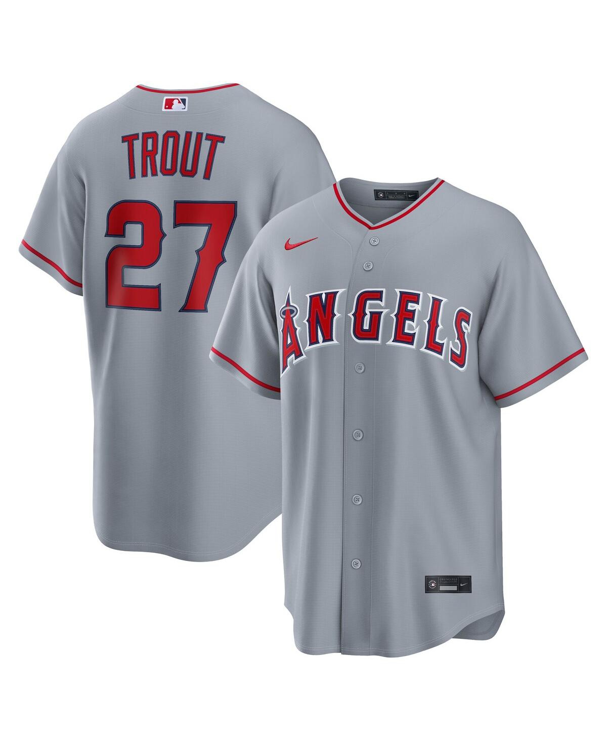 Click here for Nike Mens Mike Trout Gray Los Angeles Angels Road... prices