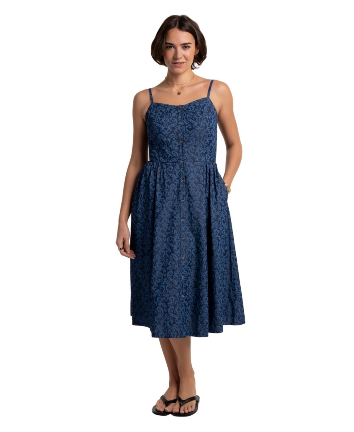 Click here for Brakeburn Womens Mari Midi Dress - Blue prices