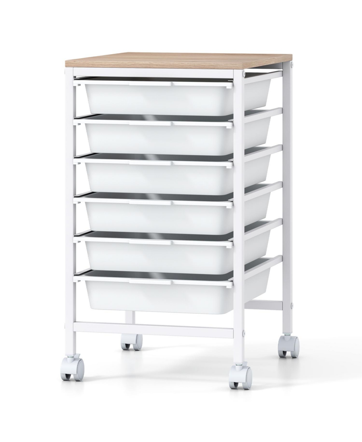 Click here for Slickblue Mobile Storage Cart with 6 Drawers and W... prices