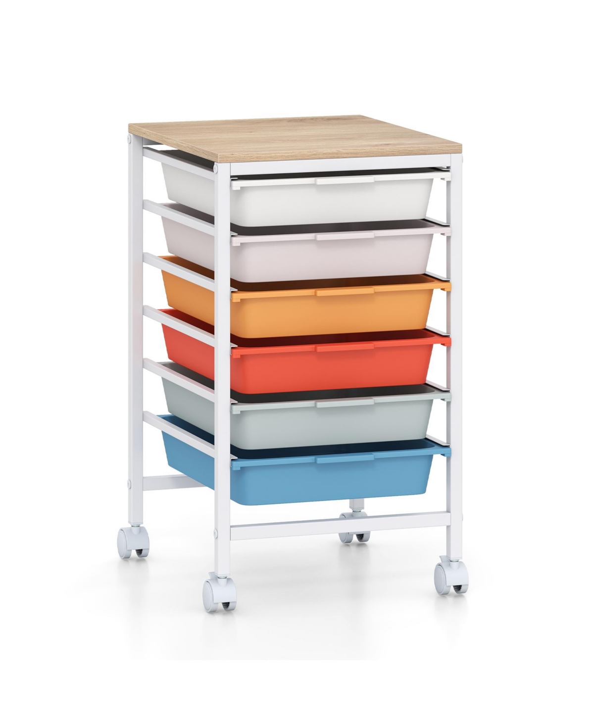 Click here for Slickblue Mobile Storage Cart with 6 Drawers and W... prices