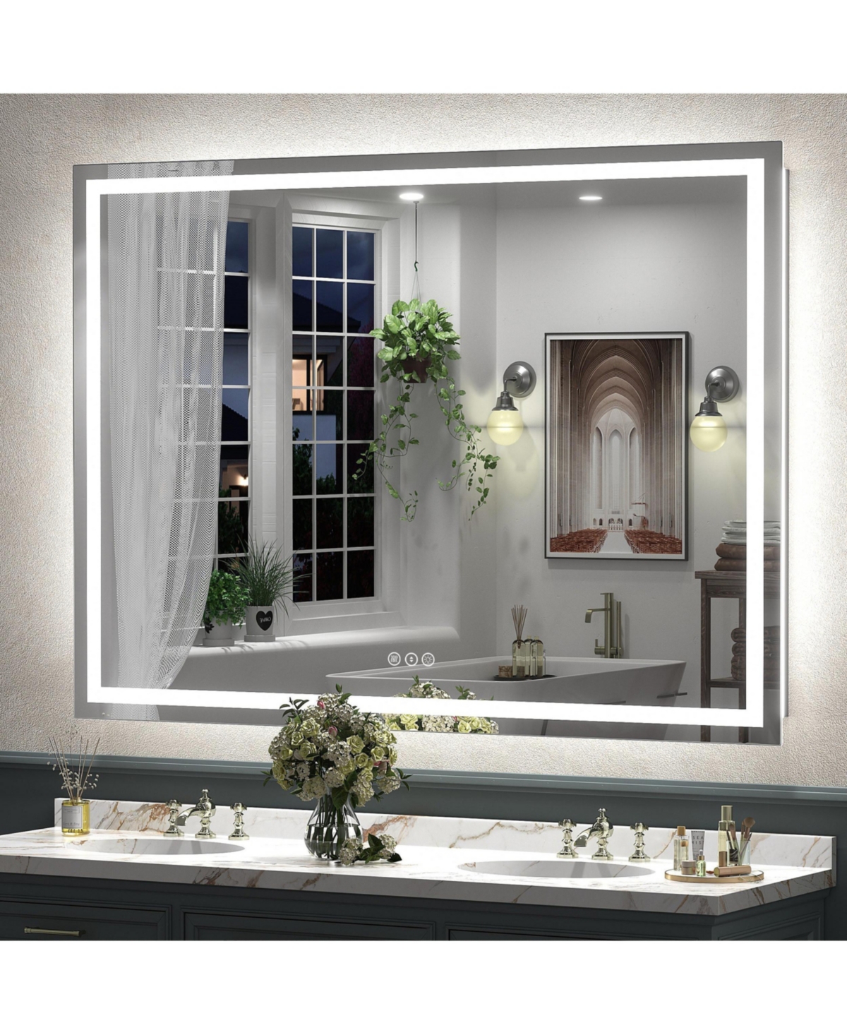 Click here for Apmir 55 x 40 Super Bright Front and Back Led Ligh... prices