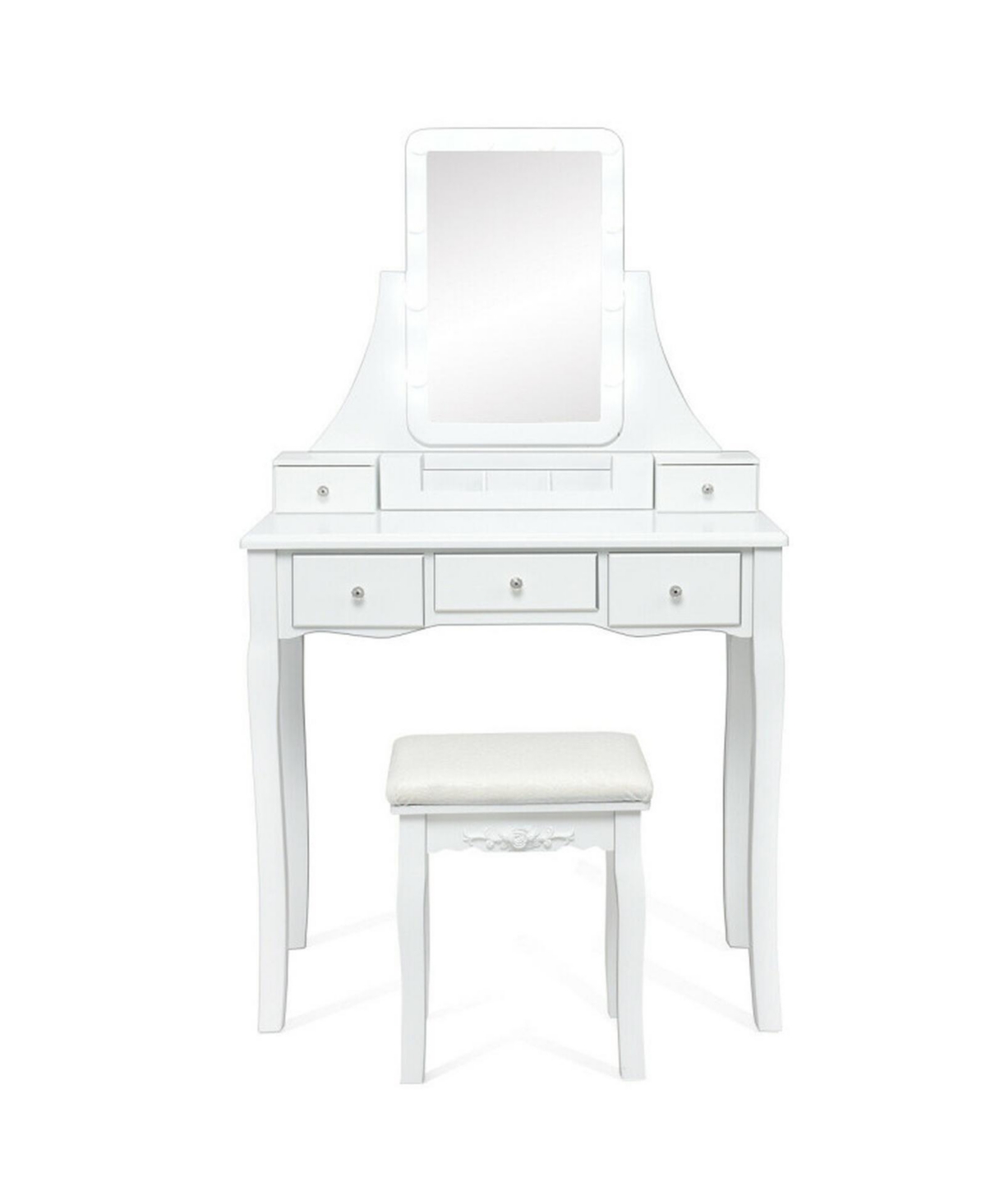 Click here for Gouun 10-Light Makeup Vanity Desk with 5 Drawers... prices