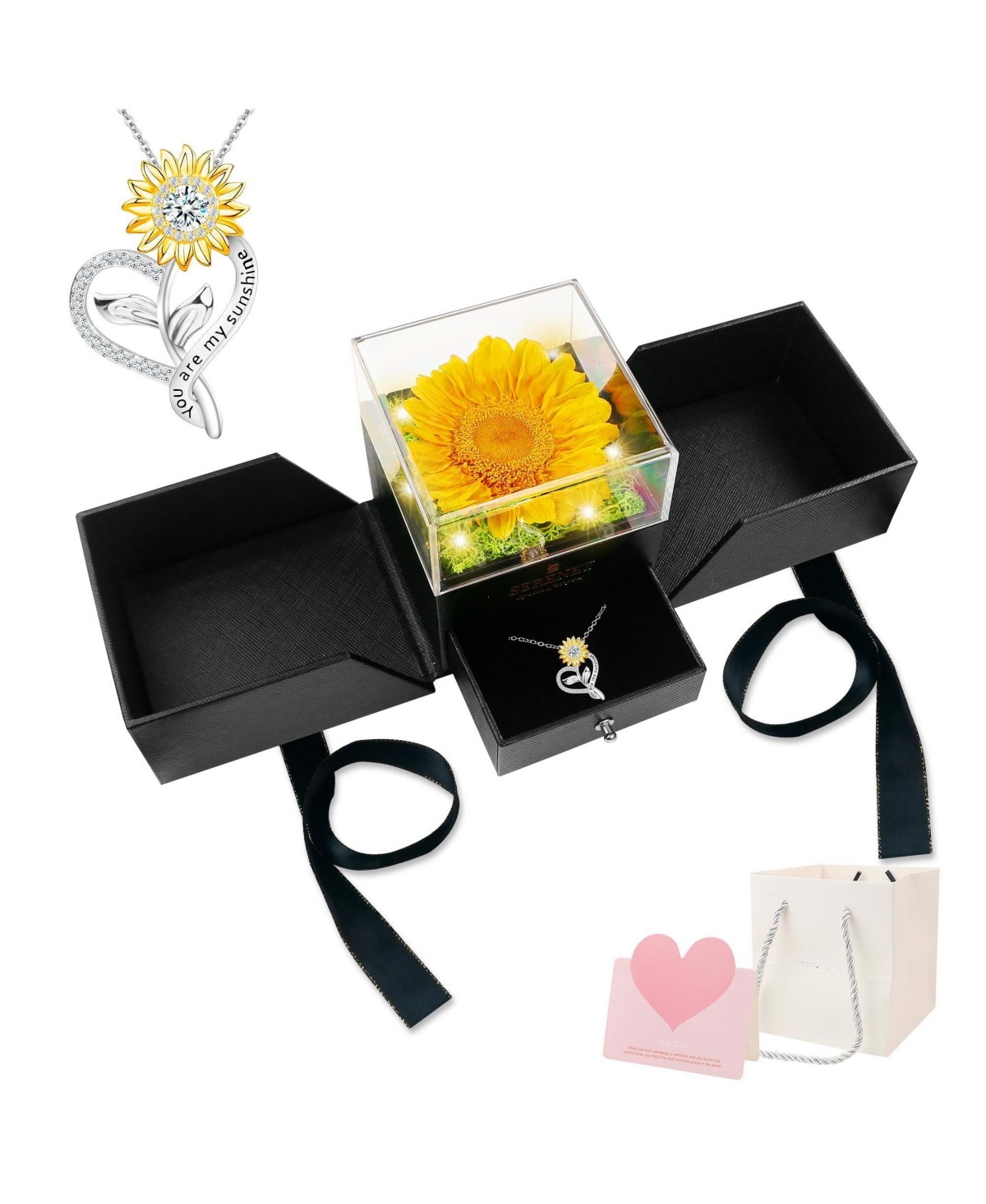 Click here for Gnuadz Preserved Sunflower Necklace Sunshine Gift... prices