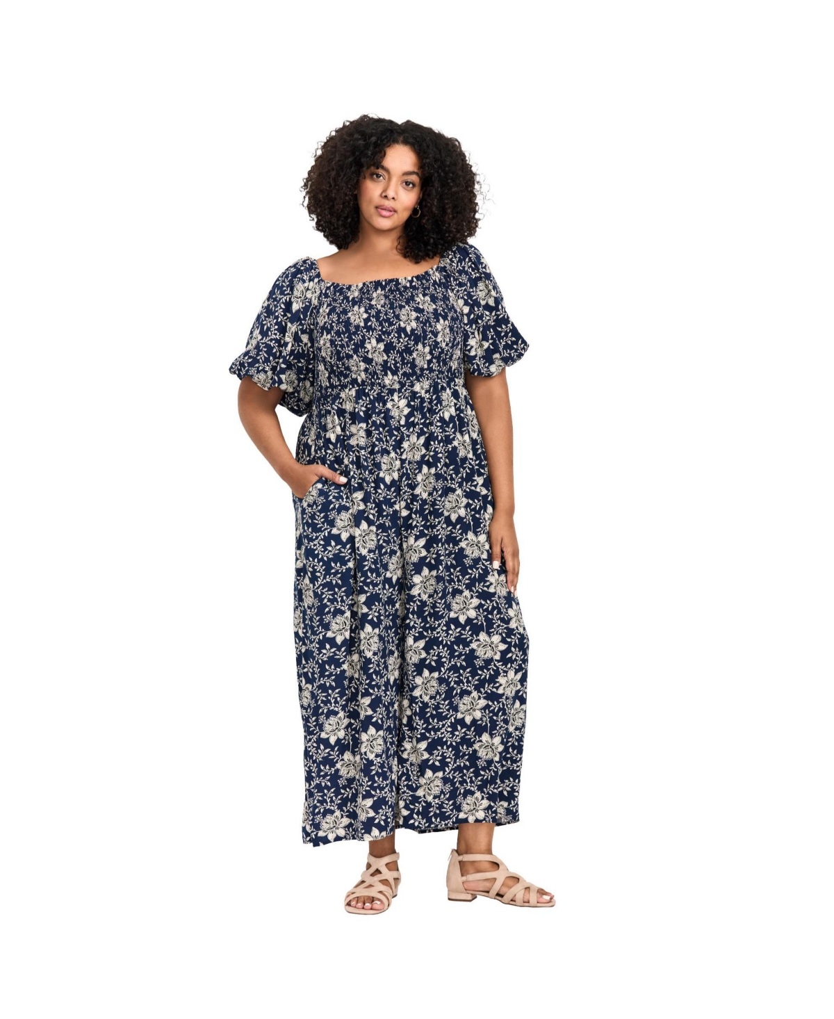 Click here for Avenue Womens Annabelle Print Jumpsuit - Folk flor... prices