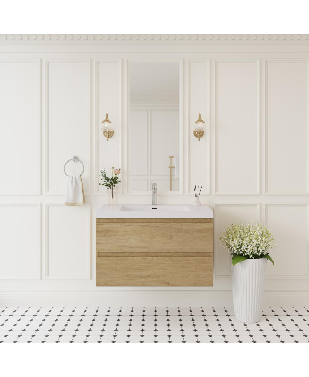 Click here for Sillysis Wall Mounted Bathroom Vanity with Resin S... prices