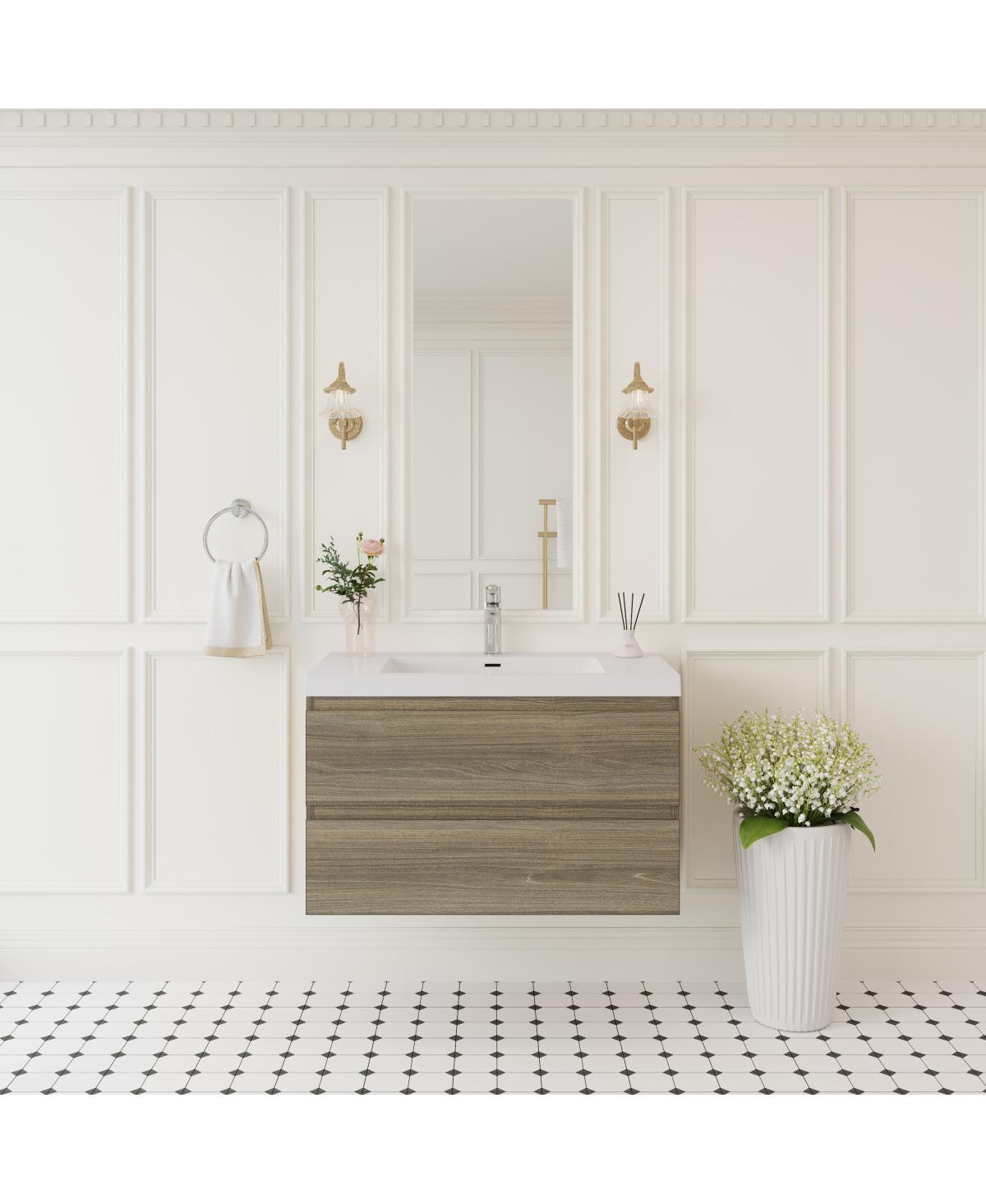 Click here for Sillysis Wall Mounted Bathroom Vanity with Resin S... prices