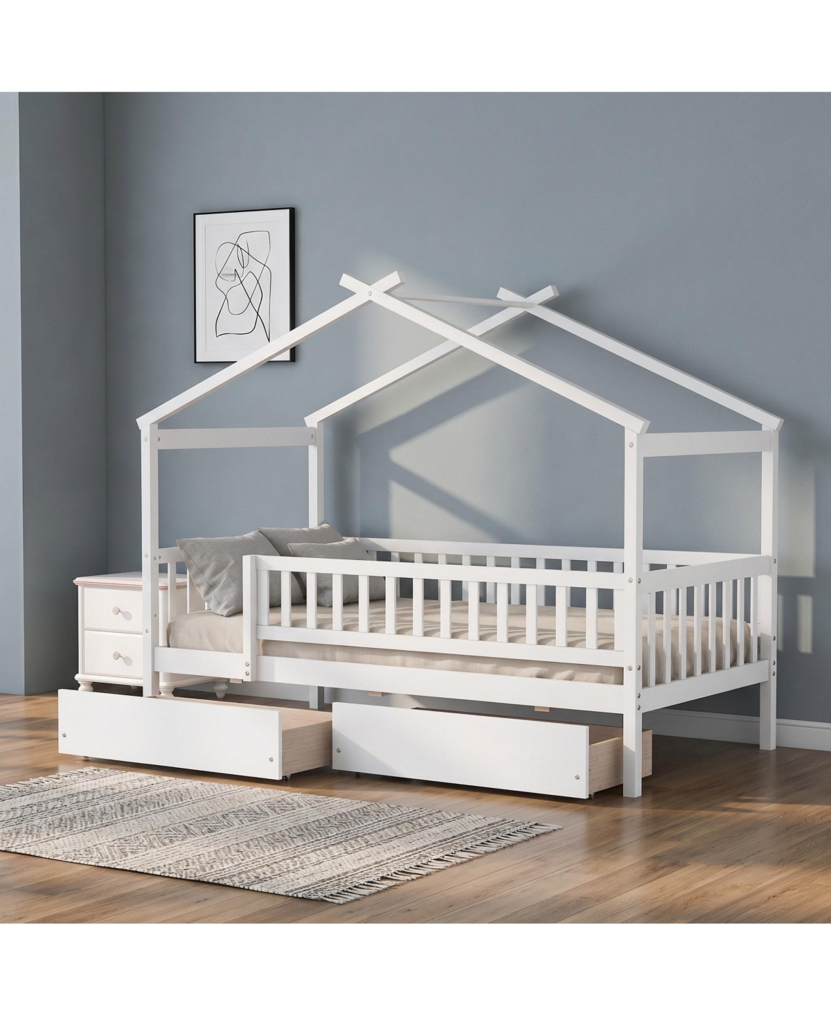 Click here for Sailvan Wooden House Bed with Two Drawers prices