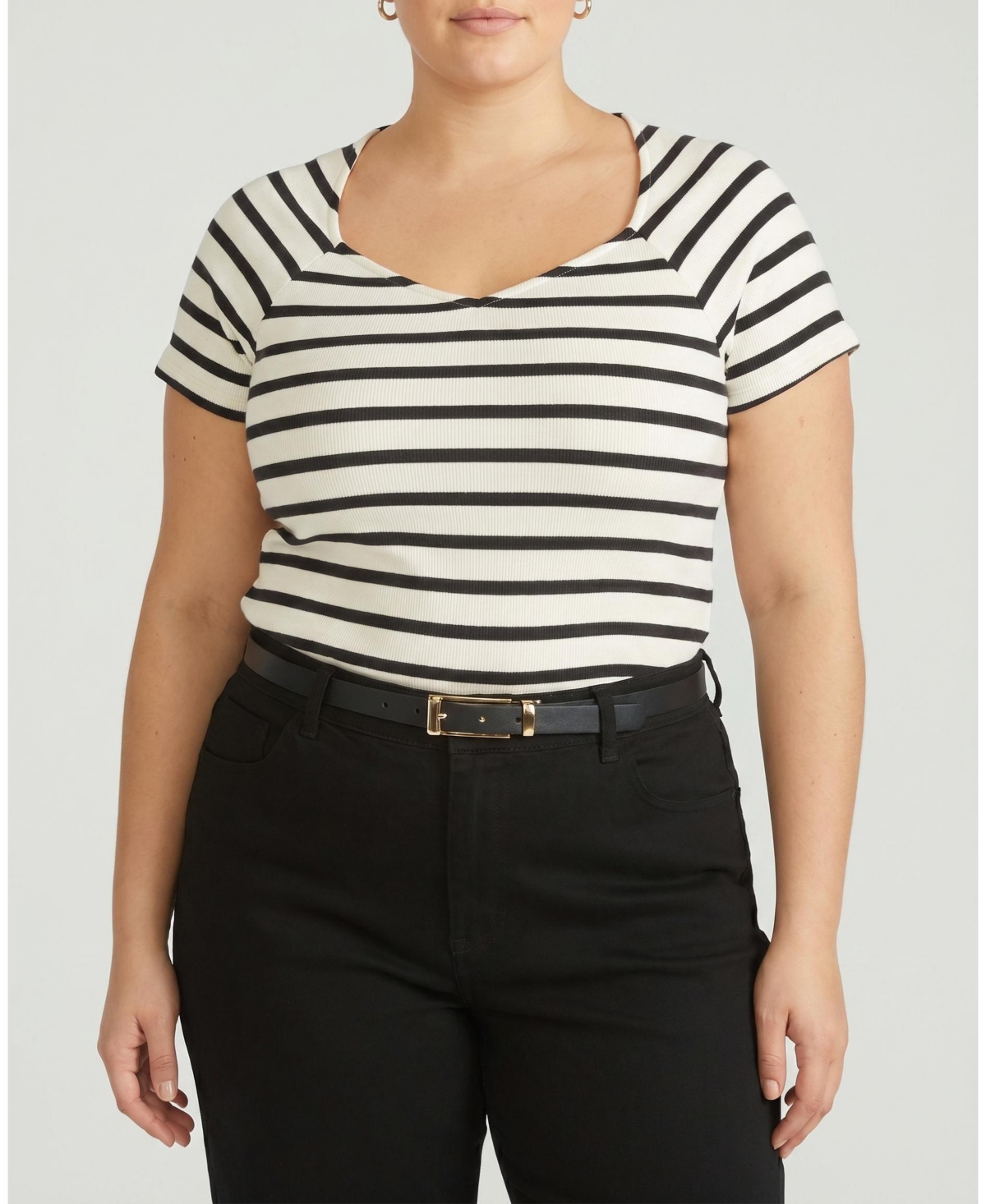 Click here for Universal Standard Plus Size Carey Ribbed Sweethea... prices