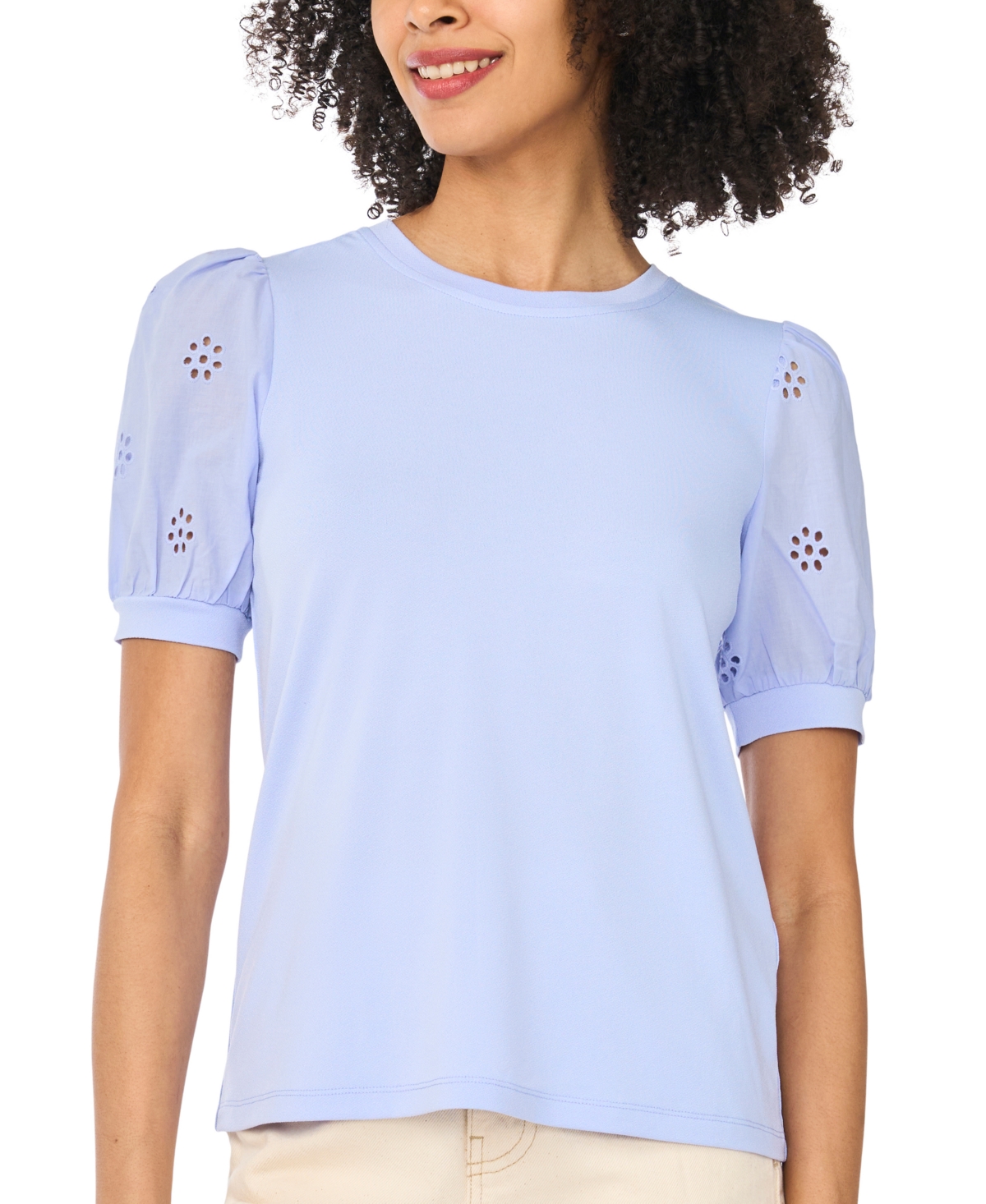 Click here for CeCe Womens Short-Sleeve Crewneck Top - Fresh Lave... prices