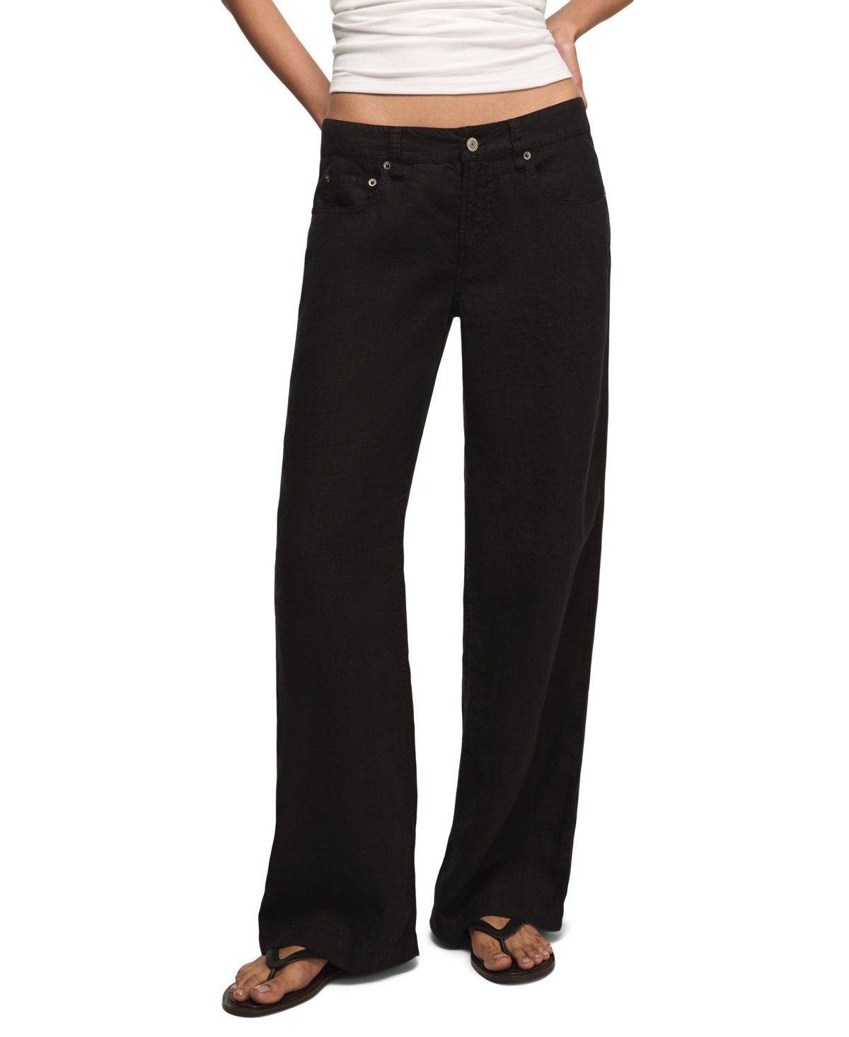 Click here for Lucky Brand Womens Baggy Wide Leg Pants - Caviar prices
