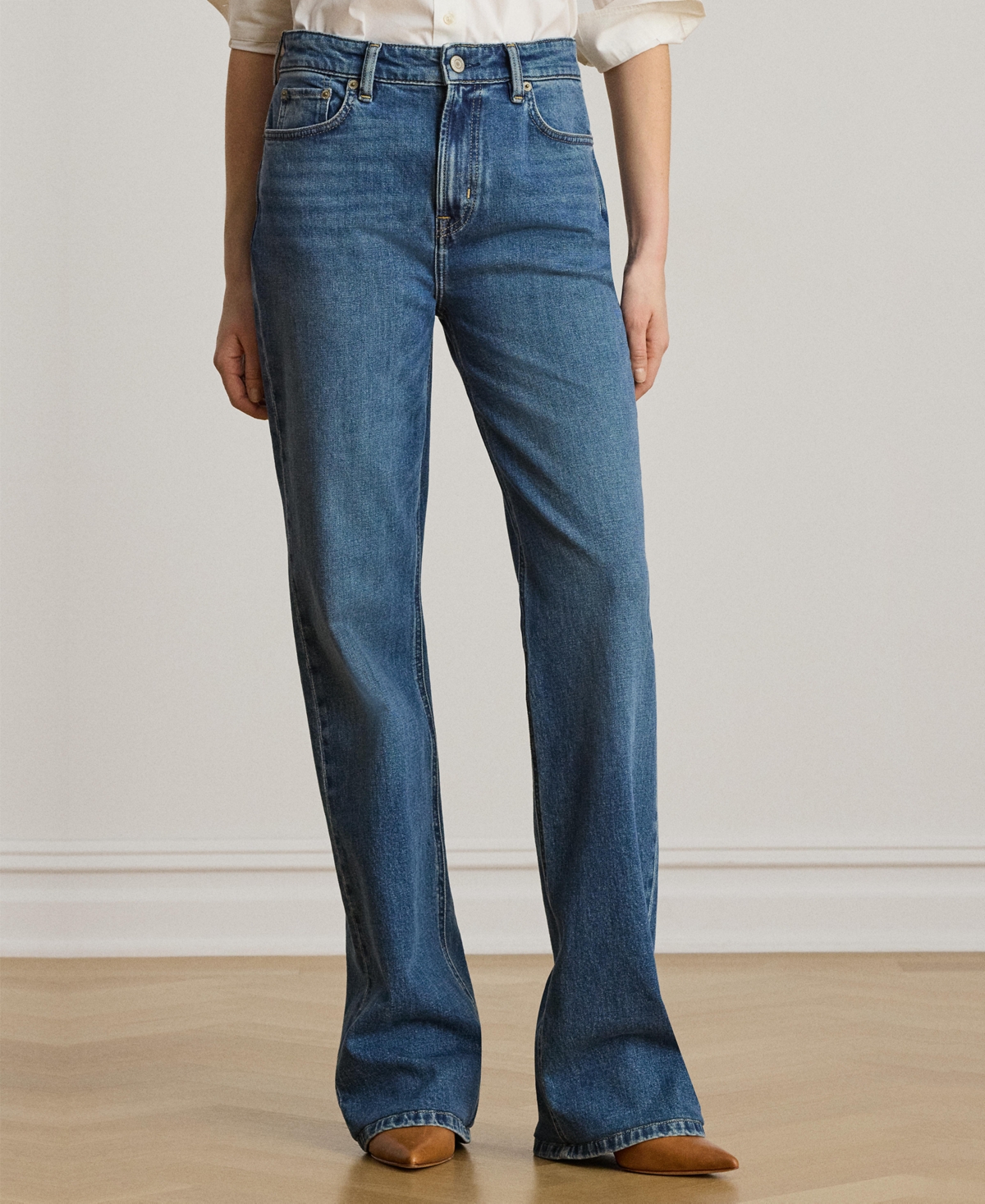 Click here for Lauren Ralph Lauren Womens High-Rise Straight Jean... prices