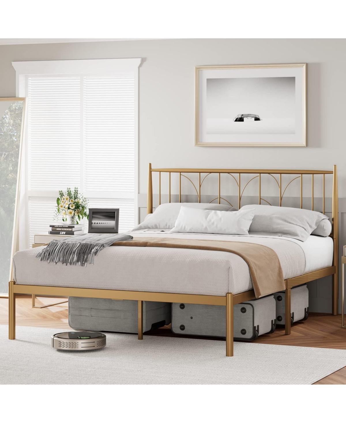 Click here for gaomon Metal Platform Bed  Bed Frame with Modern S... prices