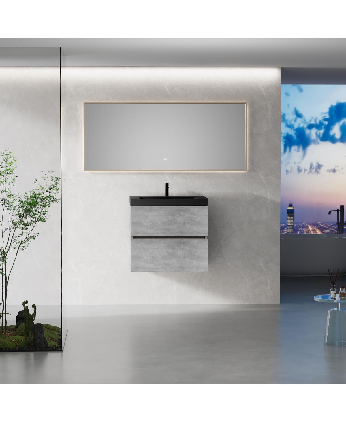Click here for Sillysis Inch Wall Mounted Bathroom Vanity  Quartz... prices