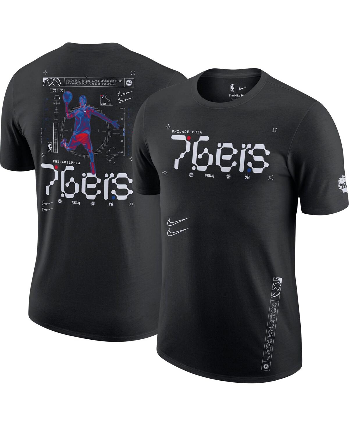 Click here for Nike Mens Black Philadelphia 76ers Courtside Air T... prices
