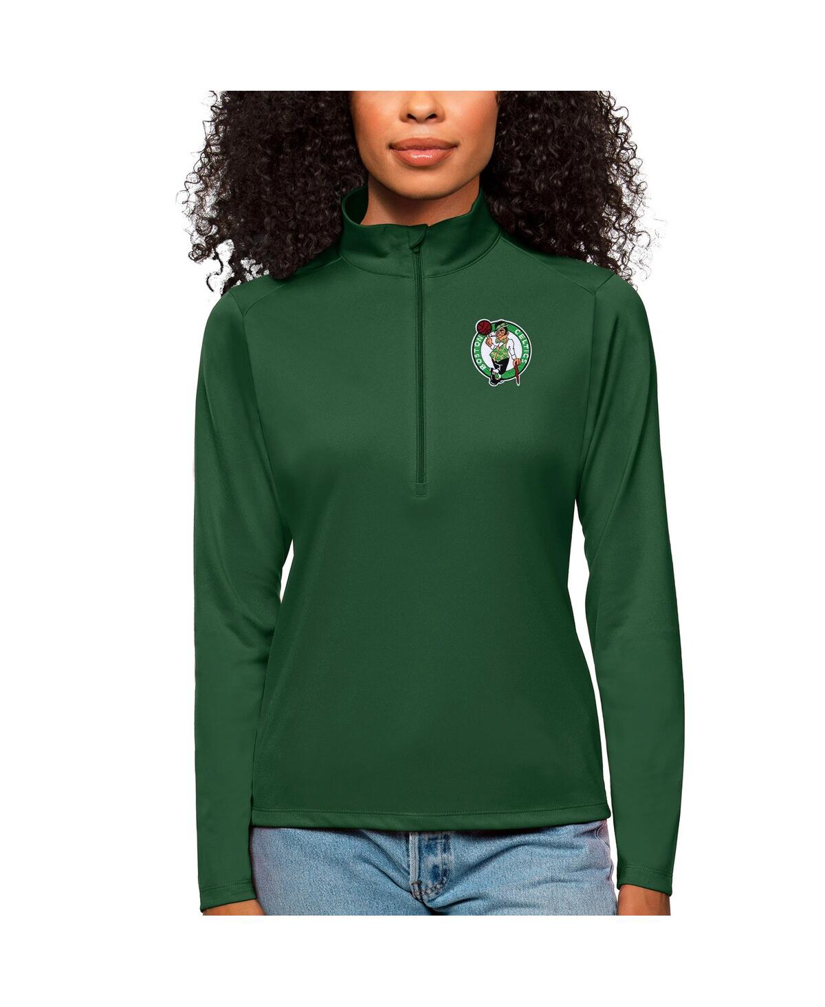 Click here for Antigua Womens Green Boston Celtics Tribute Half-Z... prices