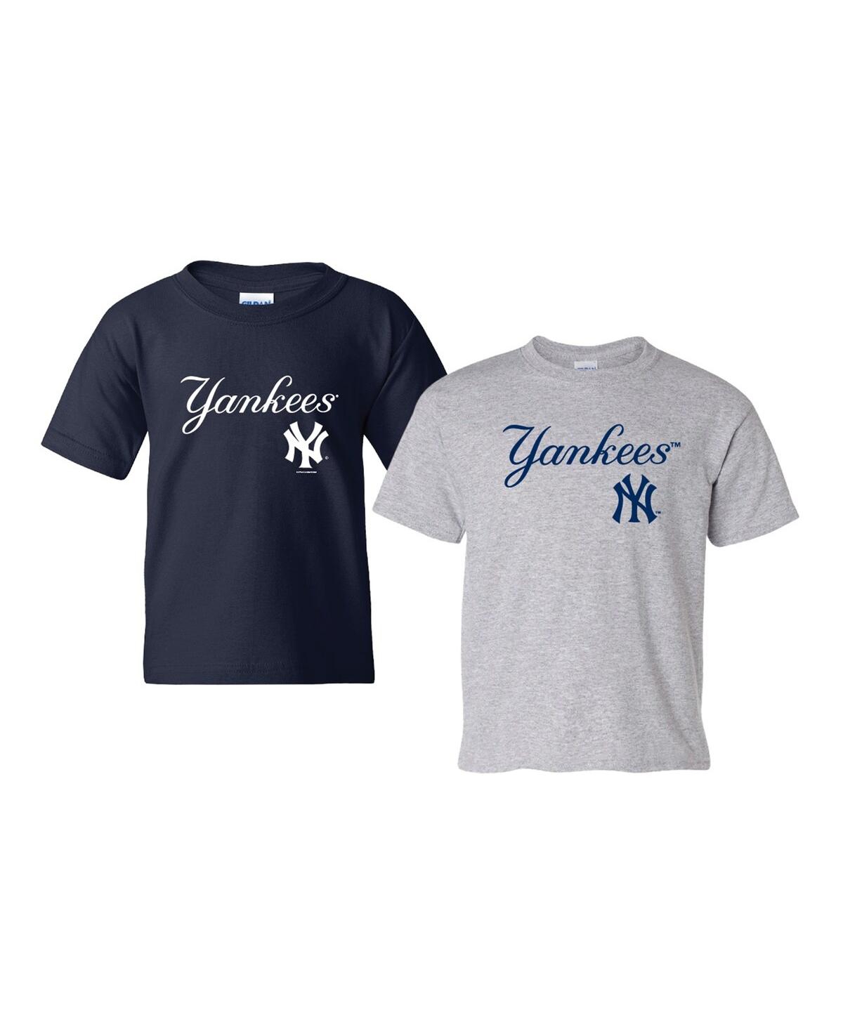 Click here for Soft As A Grape Big Boys and Girls Navy/Heather Gr... prices