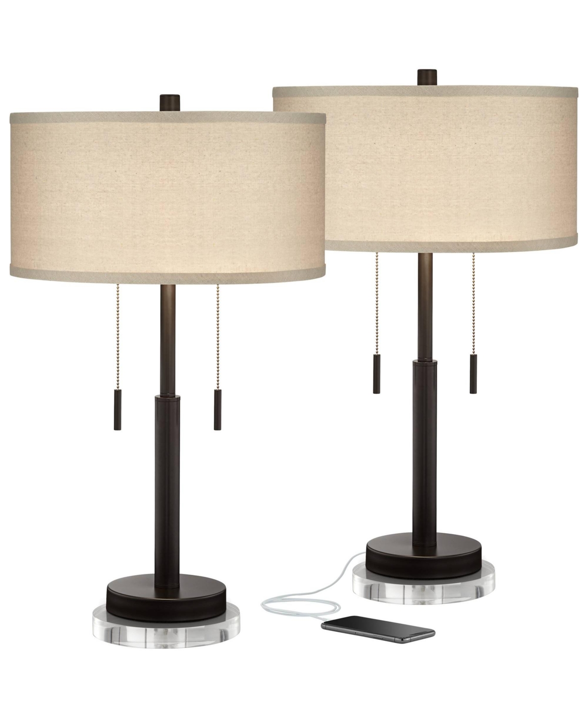 Click here for Franklin Iron Works Bernie Industrial Table Lamps... prices