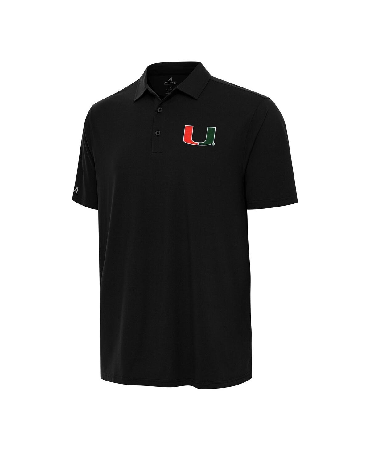 Click here for Antigua Mens Black Miami Hurricanes Era Polo Shirt... prices
