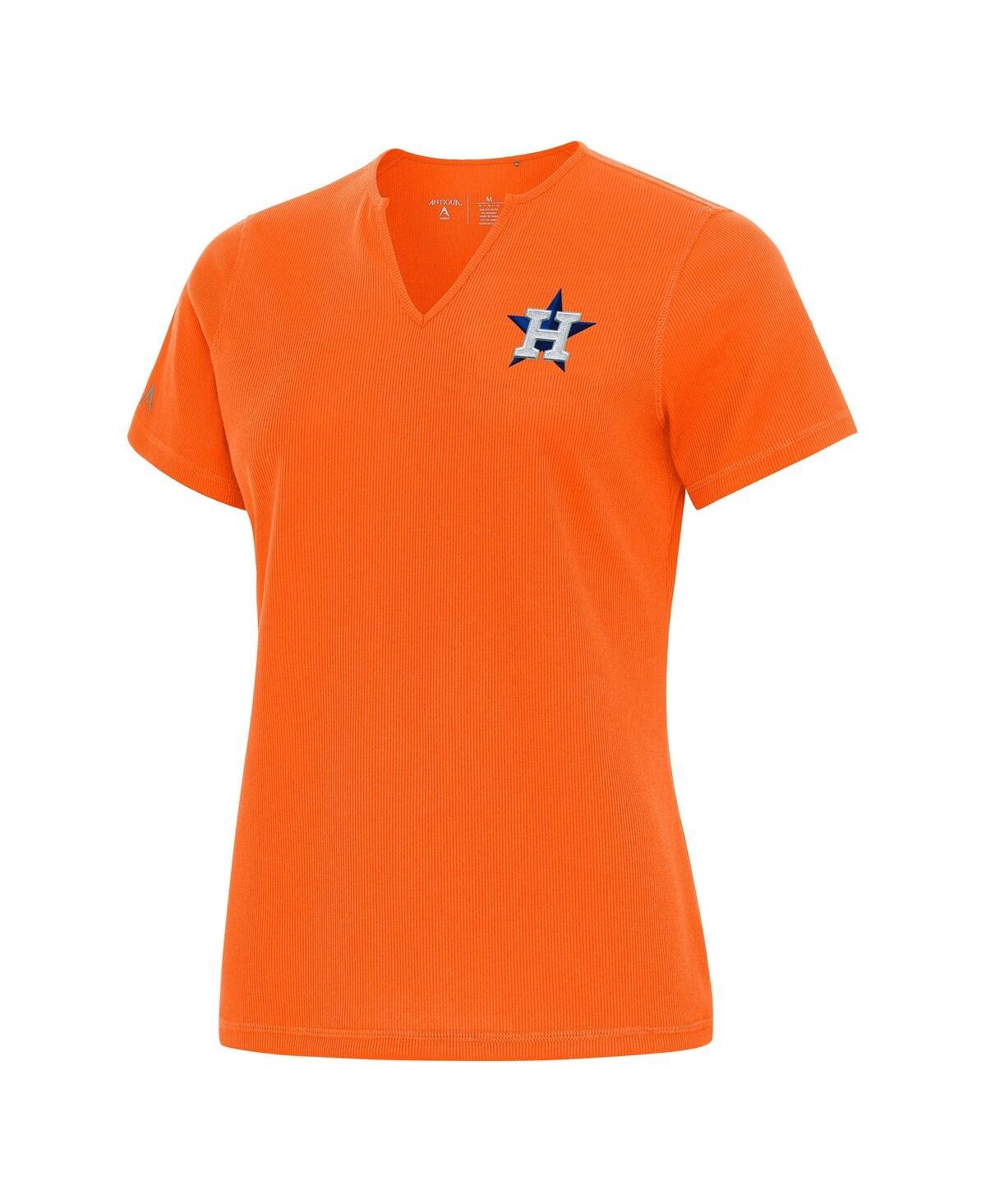 Click here for Antigua Womens Orange Houston Astros Notch Neck T-... prices