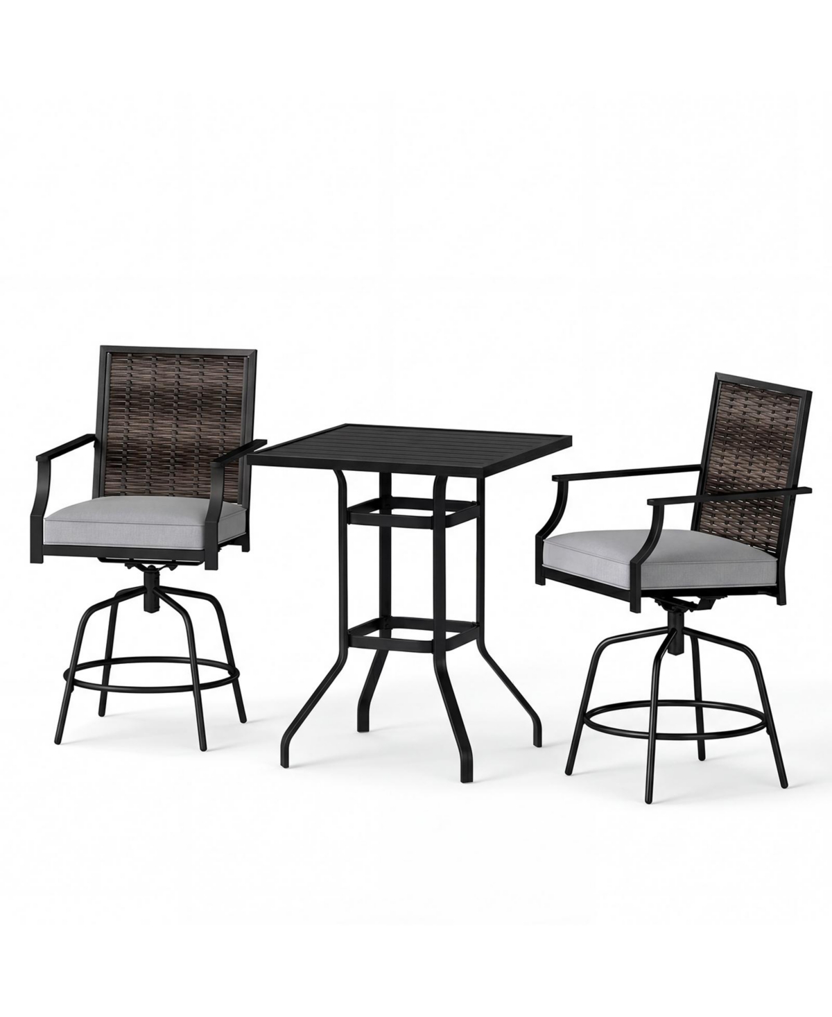 Click here for Slickblue Outdoor Bar Table Set 3 Piece with Swive... prices