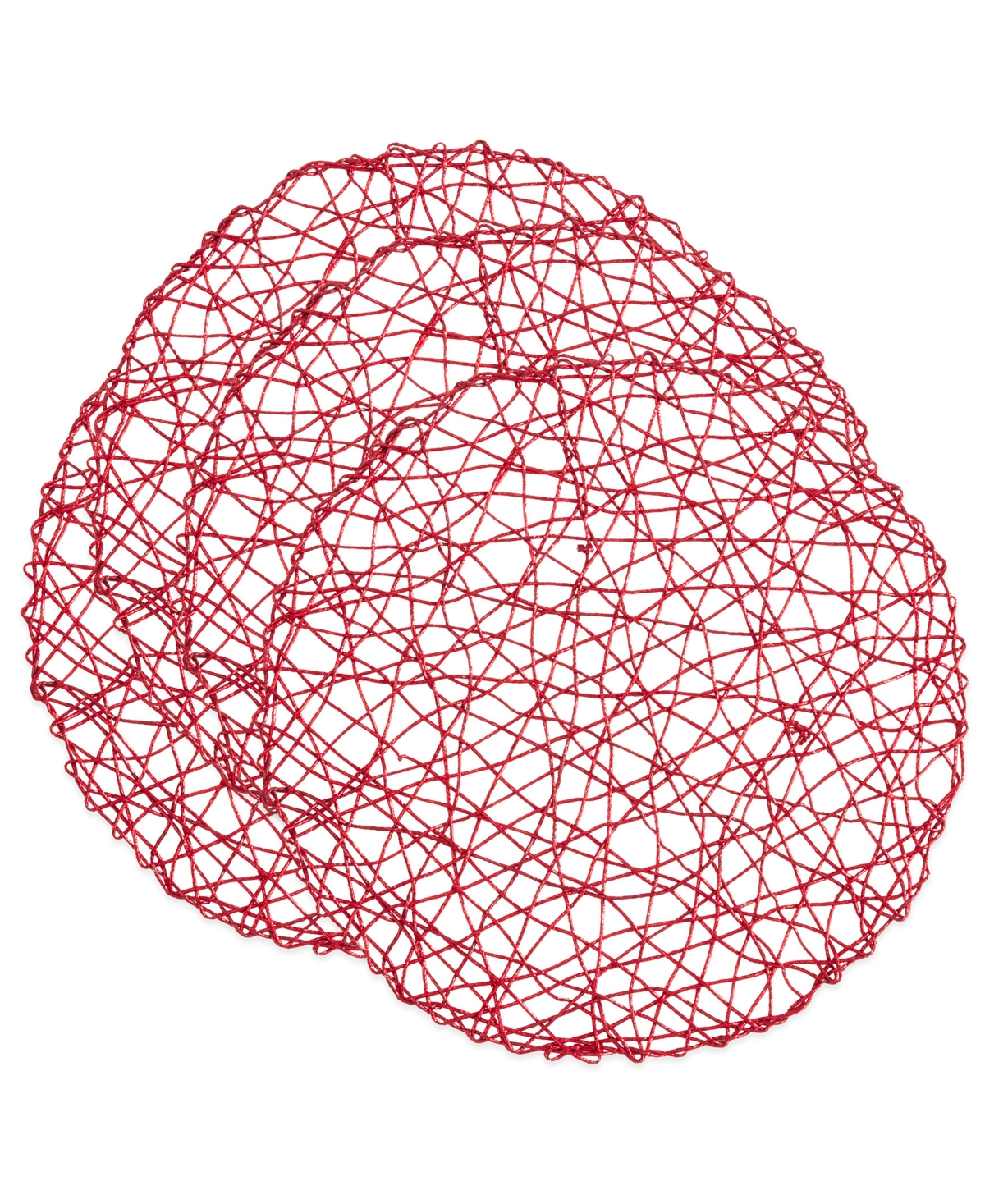 Click here for Saro Lifestyle Wire Nest Placemats  Set of 4 - Red prices