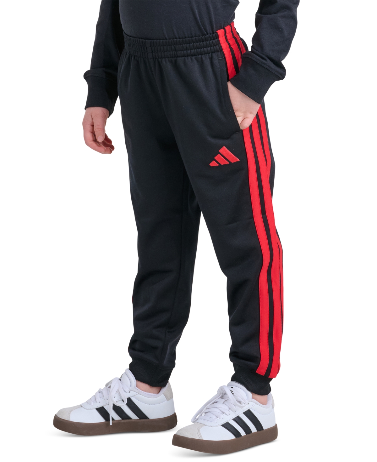 Click here for adidas Boys 8-20 Pull-On Jogger Pant - Black/Red prices