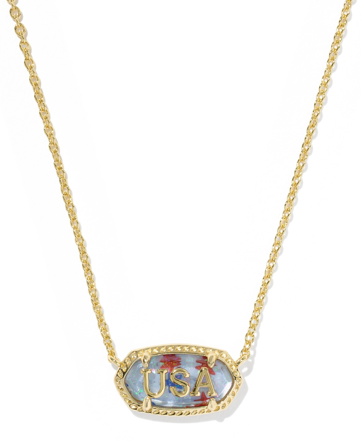 Click here for Kendra Scott 14k Gold-Plated Elisa Usa Short Penda... prices