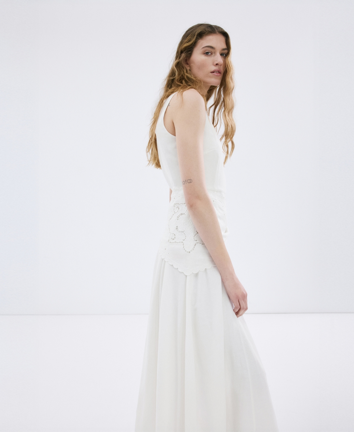 Click here for Mango Womens Handkerchief A-Line Dress - Ecru prices