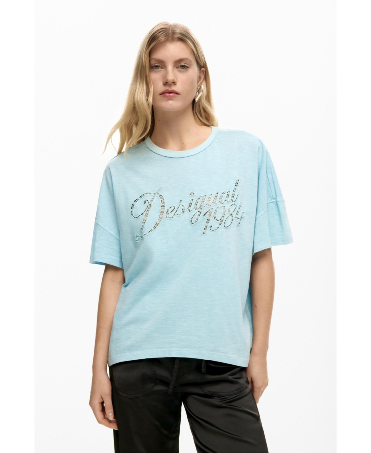 Click here for Desigual Womens Vintage 1984 t-shirt - Blue prices