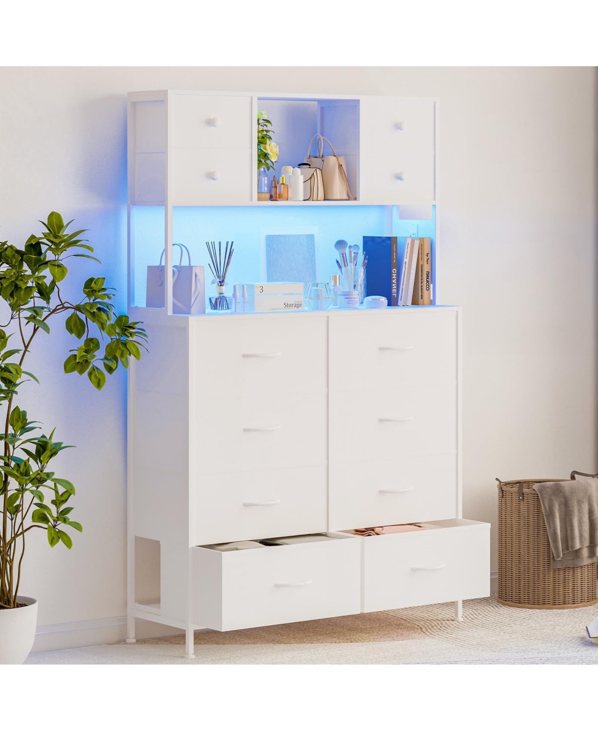 Click here for gaomon 12 Drawer Fabric Dresser with Led Lights an... prices