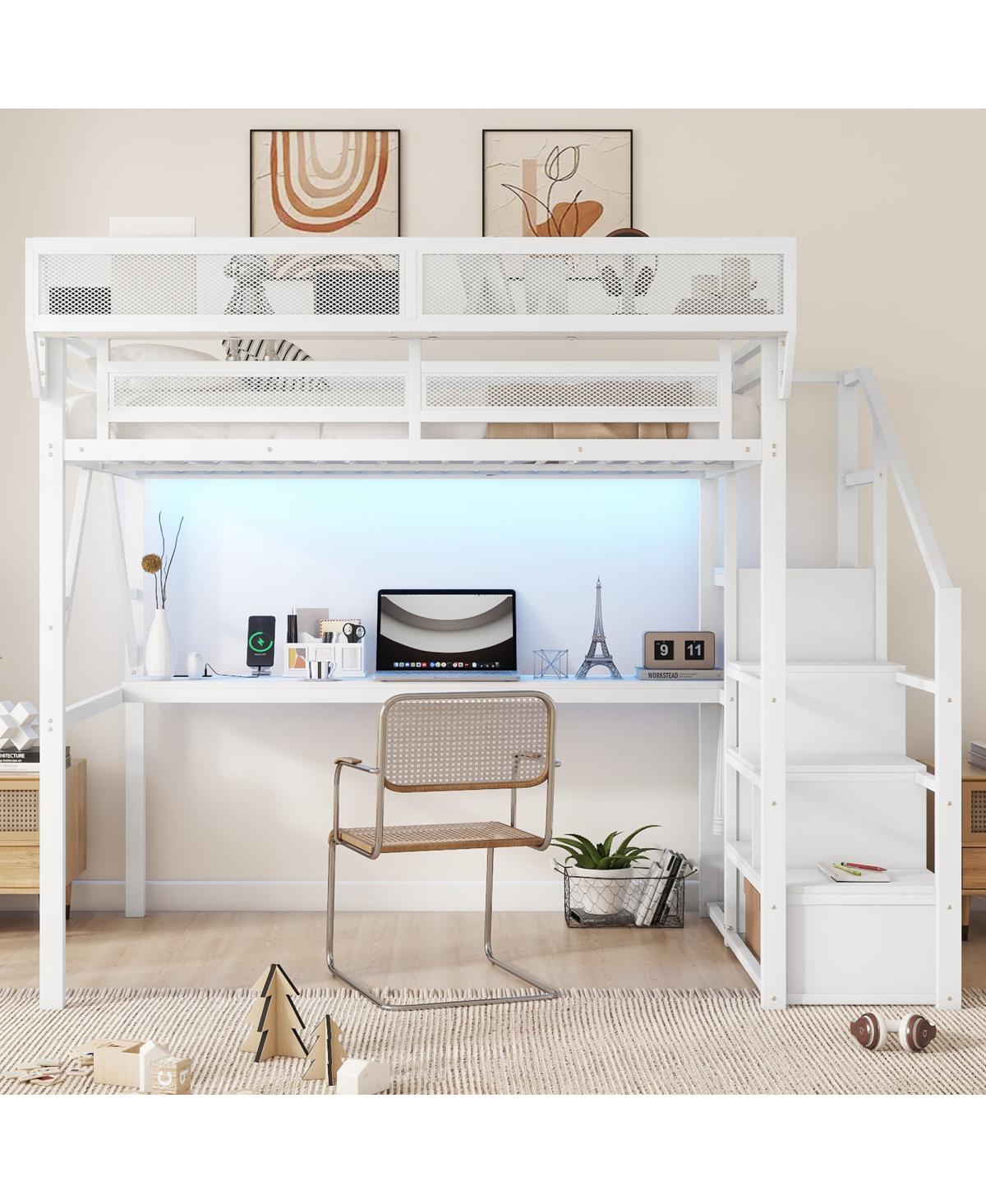 Click here for Streamdale Furniture Loft Bed with Desk  Stairs  C... prices