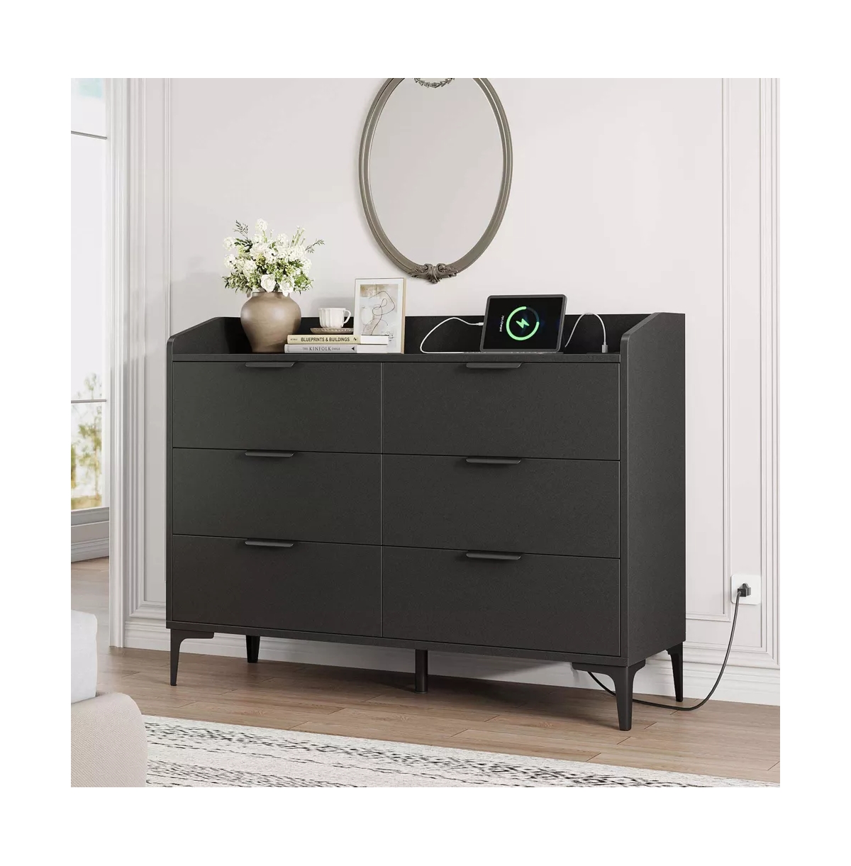 Click here for gaomon 6 Drawer Dresser with Power Outlets and Usb... prices