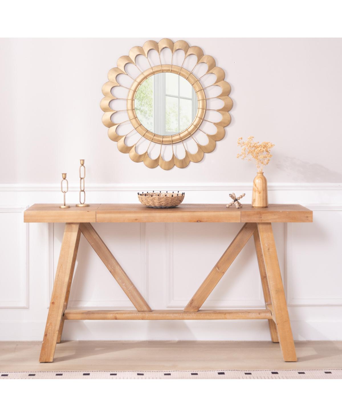 Click here for Streamdale Farmhouse A- frame Wood Console Table -... prices