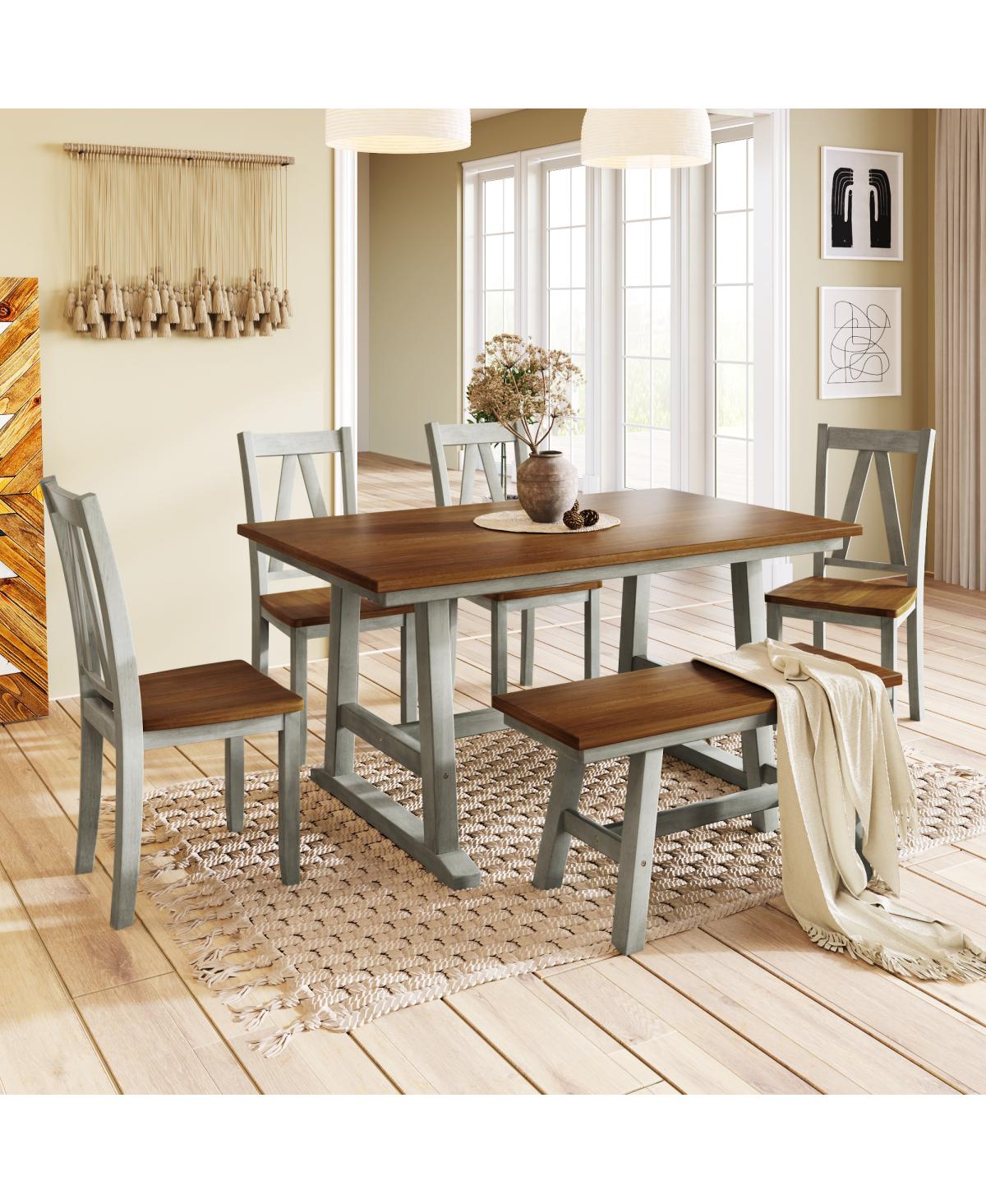 Click here for Streamdale Furniture Farmhouse 6-Piece Dining Set... prices