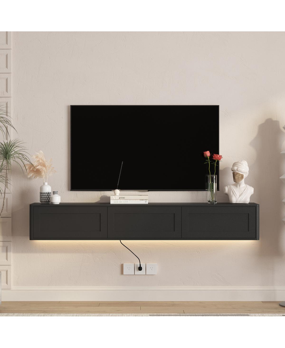 Click here for Streamdale Furniture Floating Led Tv Stand with Po... prices