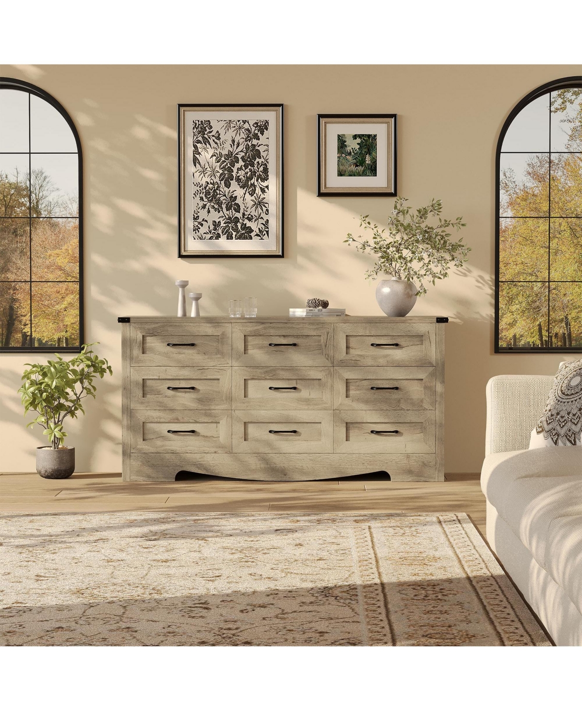 Click here for homfan 9-Drawer 59-Inch Wide Wooden Long Dresser w... prices