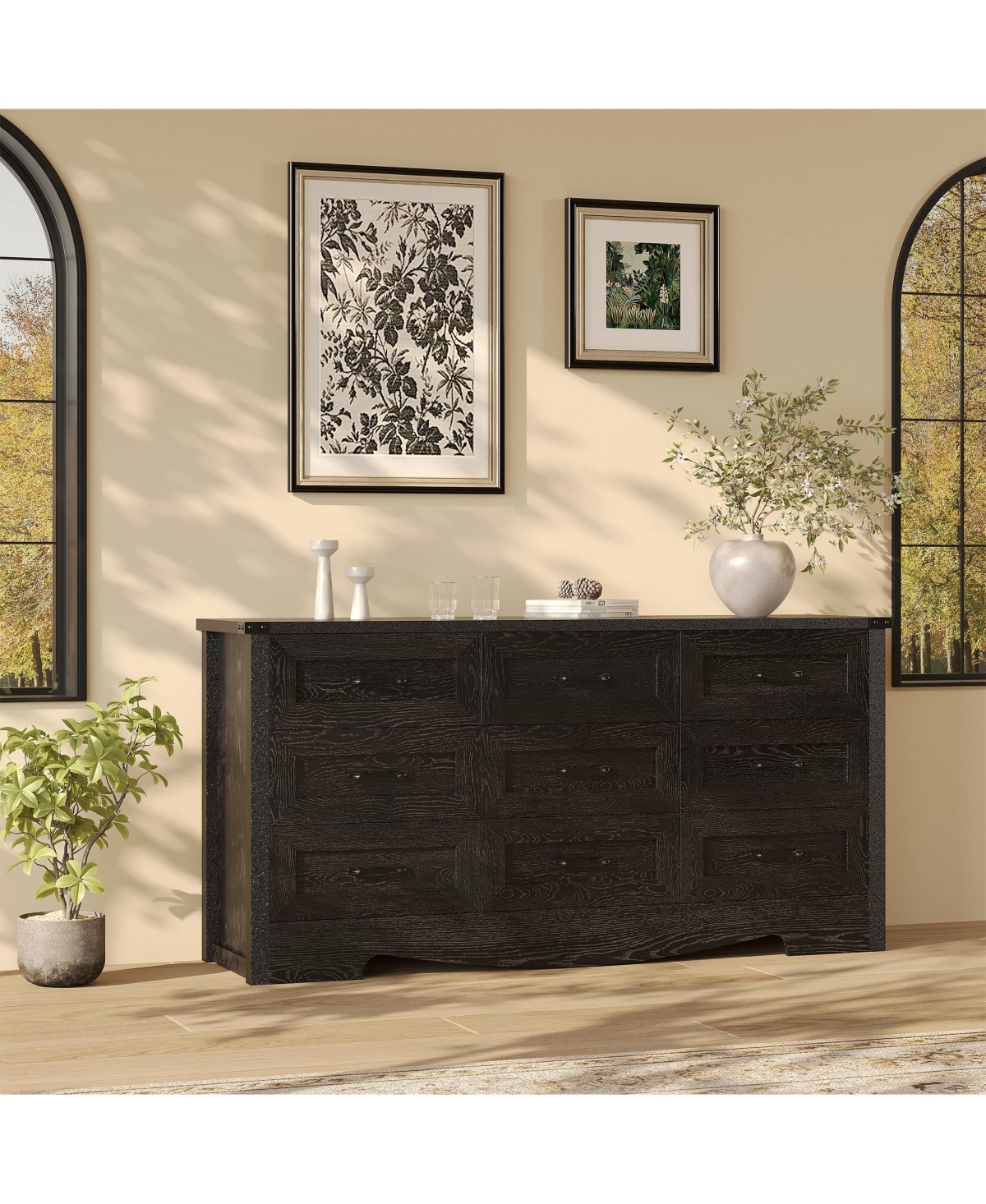 Click here for homfan 9-Drawer 59-Inch Wide Wooden Long Dresser w... prices