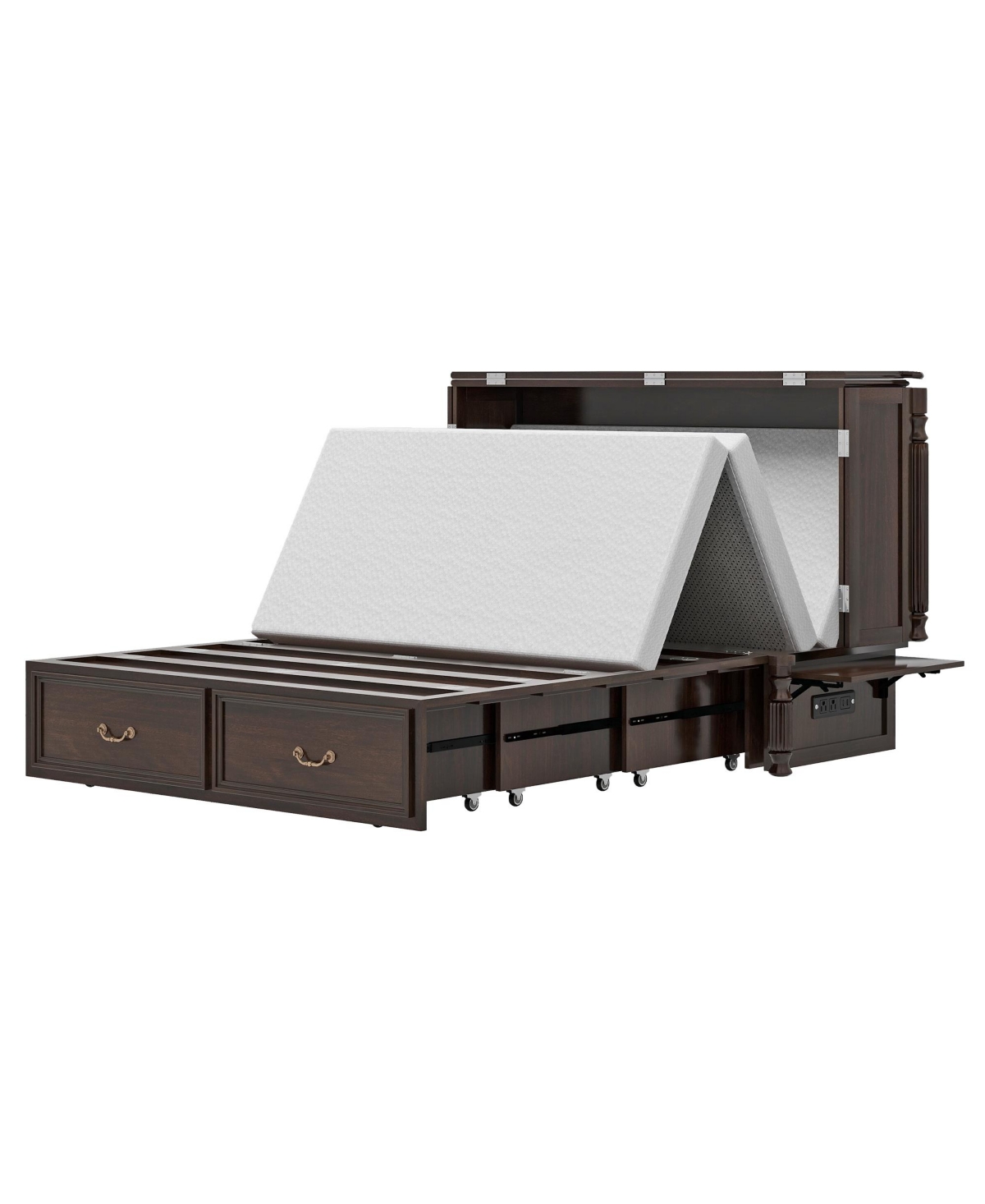 Click here for livelylodge Solid Wood Queen Murphy Bed Cabinet wi... prices