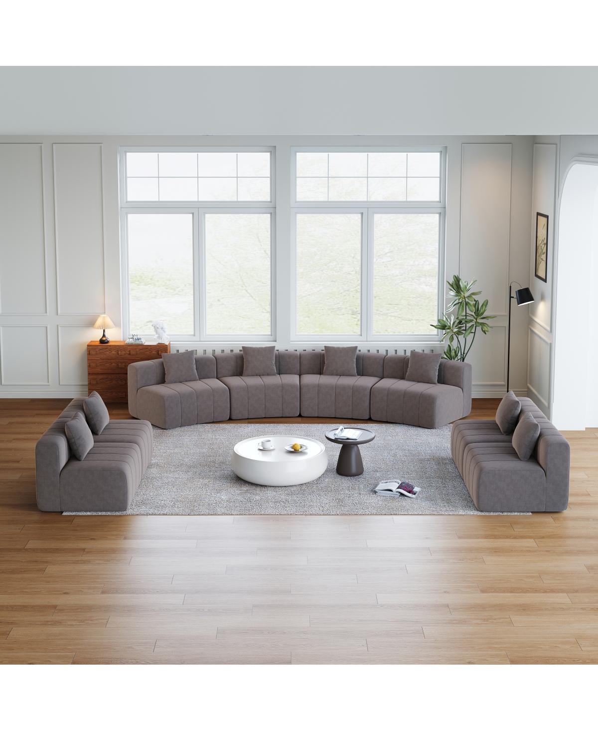 Click here for Streamdale Furniture Chenille Curved Sectional Sof... prices