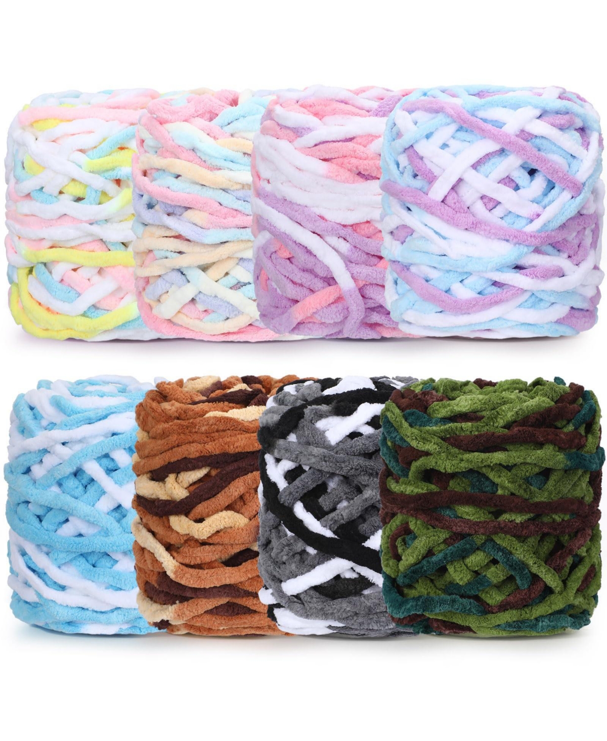 Click here for Gnuadz Chunky Chenille Yarn Crocheting Knitting Bl... prices