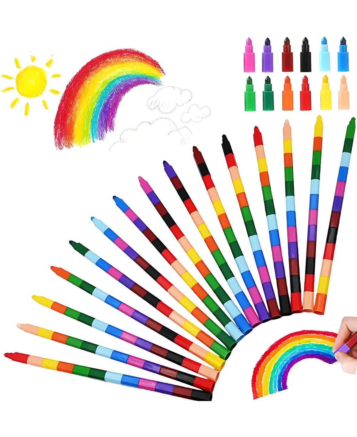 Click here for Gnuadz Stackable Crayons Rainbow Party Favors Draw... prices