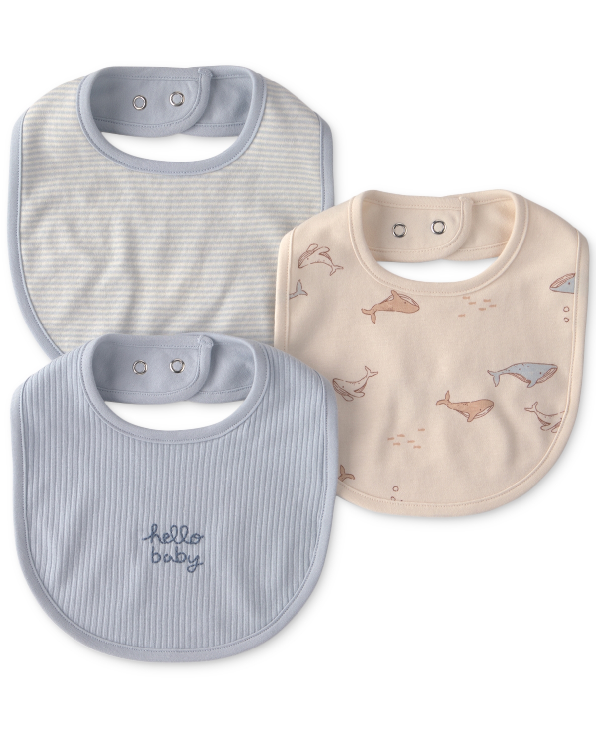Click here for Carters Baby Boys Whale Bibs  3-Pack - Blue/Ivory prices