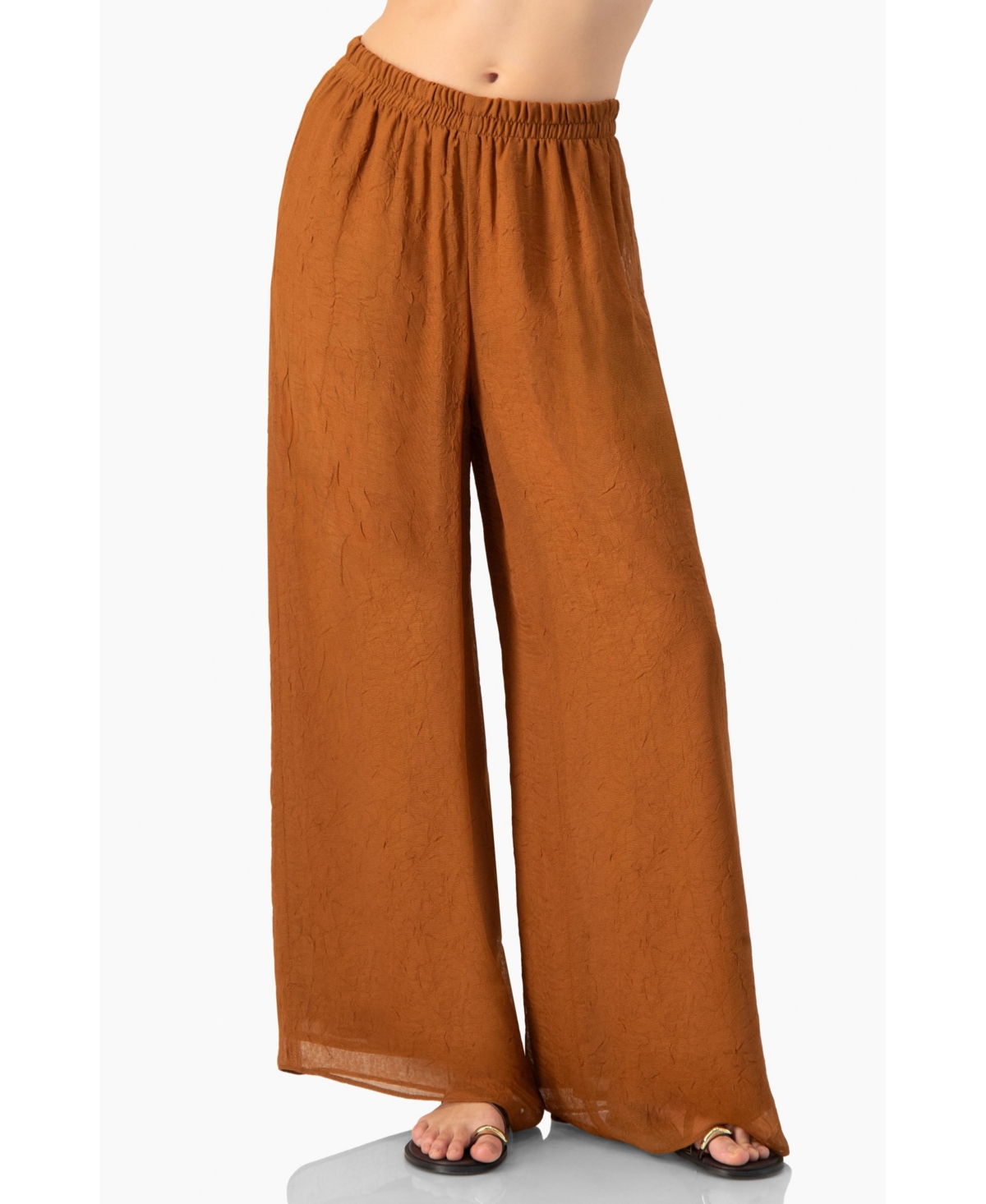 Click here for Ivonne Womens Airy Wide-Leg Elastic Waist Pants -... prices