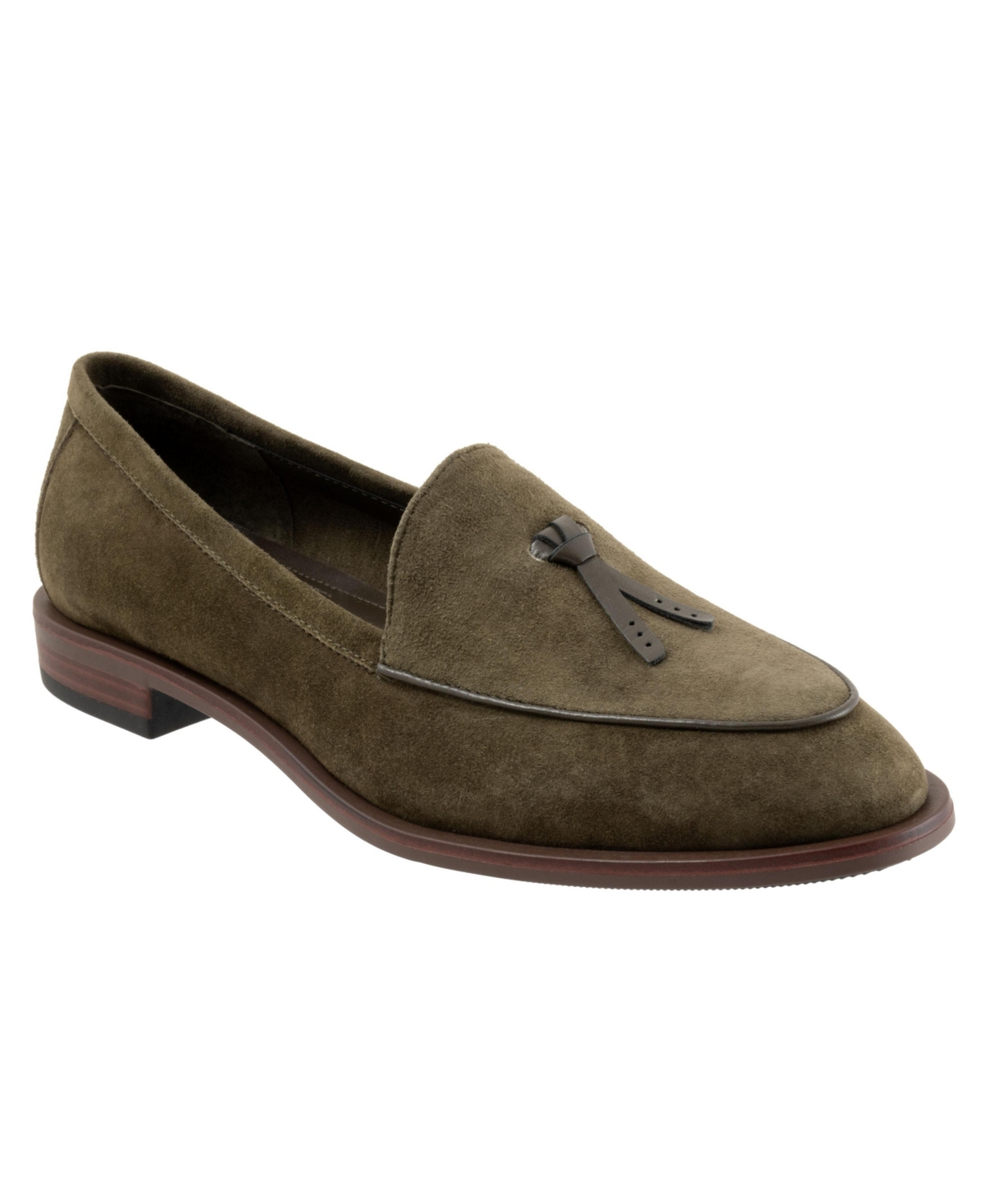 Click here for Eos Footwear Womens Phea Loafer - Olive suede prices