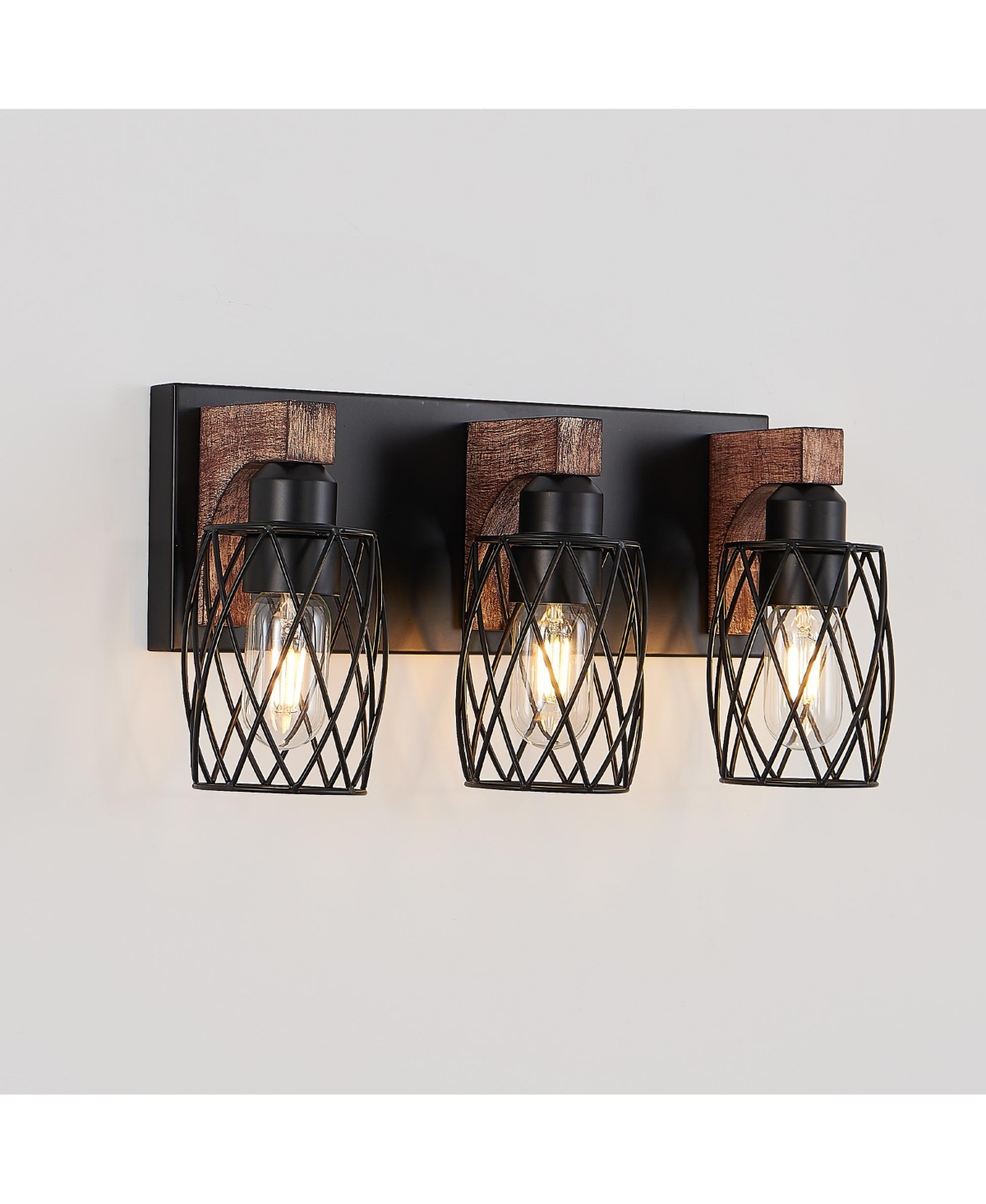 Click here for Busdays Industrial Vintage 3 Light Wall Sconce Bla... prices