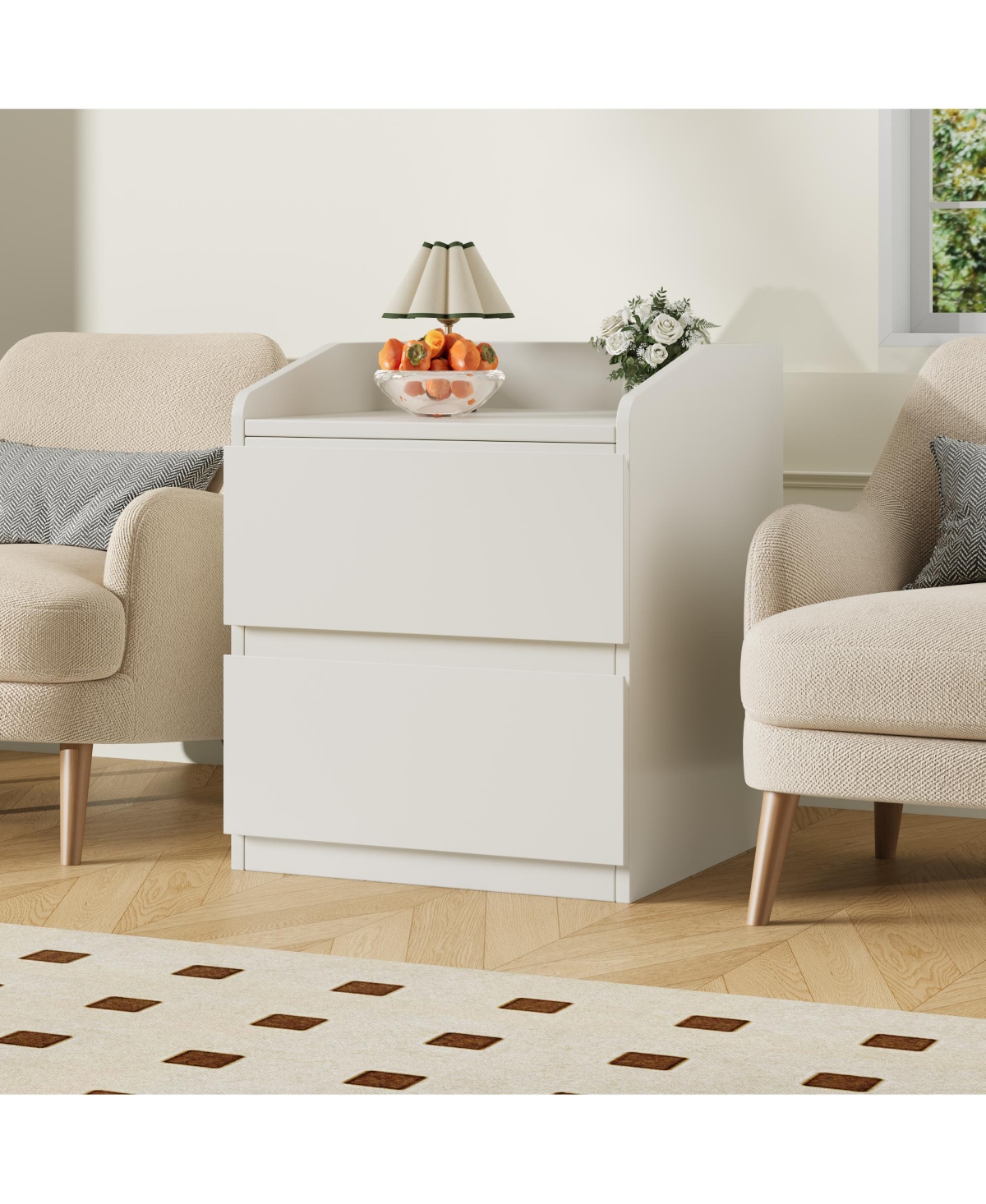 Click here for homfan Modern Curved Handleless Coffee Table  Spac... prices