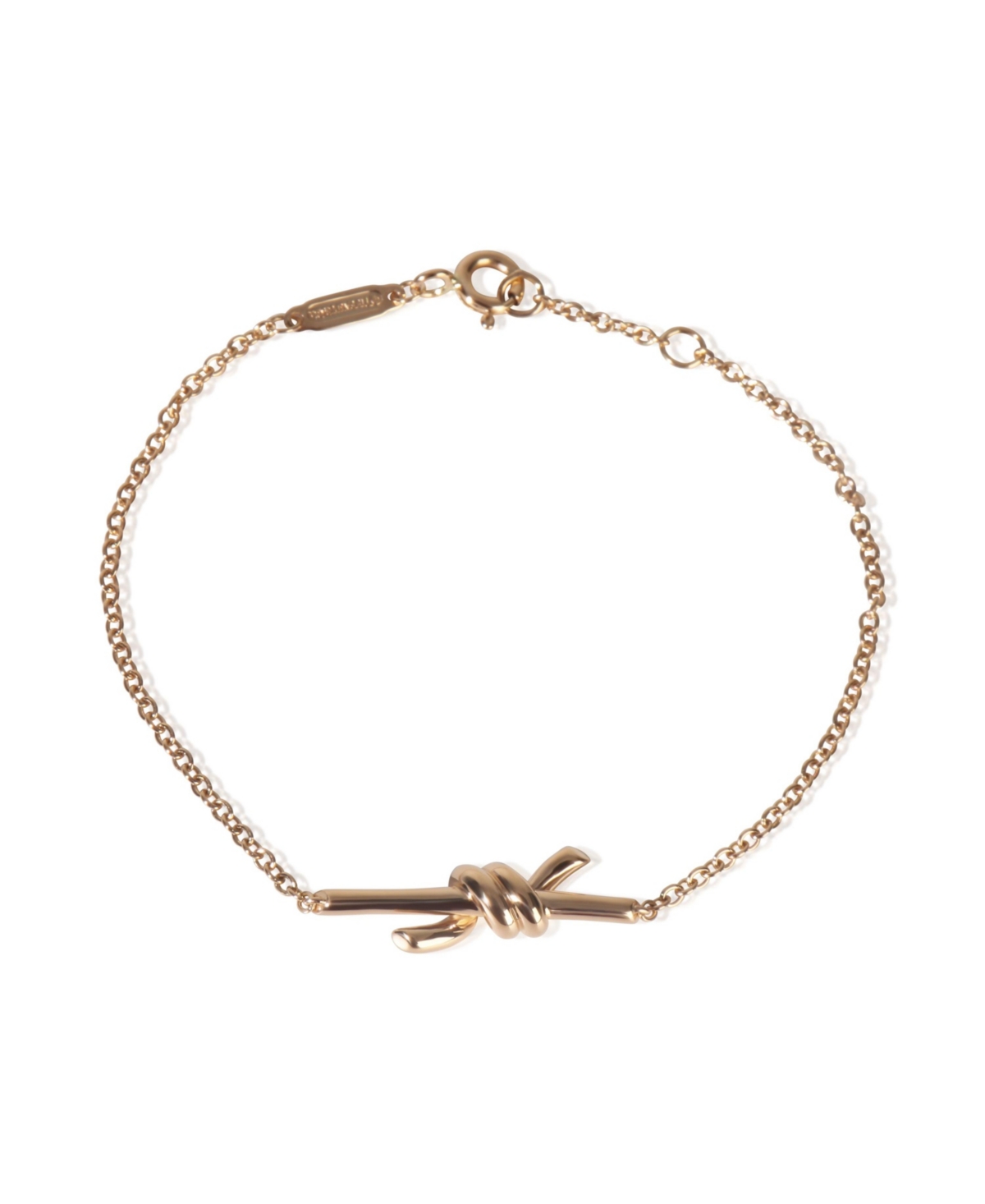 Click here for Pre-Owned Tiffany & Co Rose Gold Knot Bracelet - R... prices