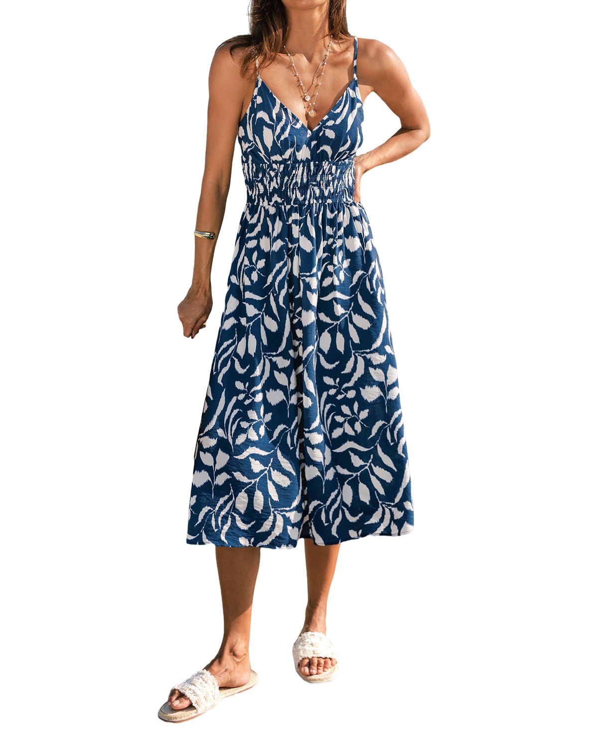 Click here for Cupshe Womens Sandy Getaway Tropical Midi Beach Dr... prices