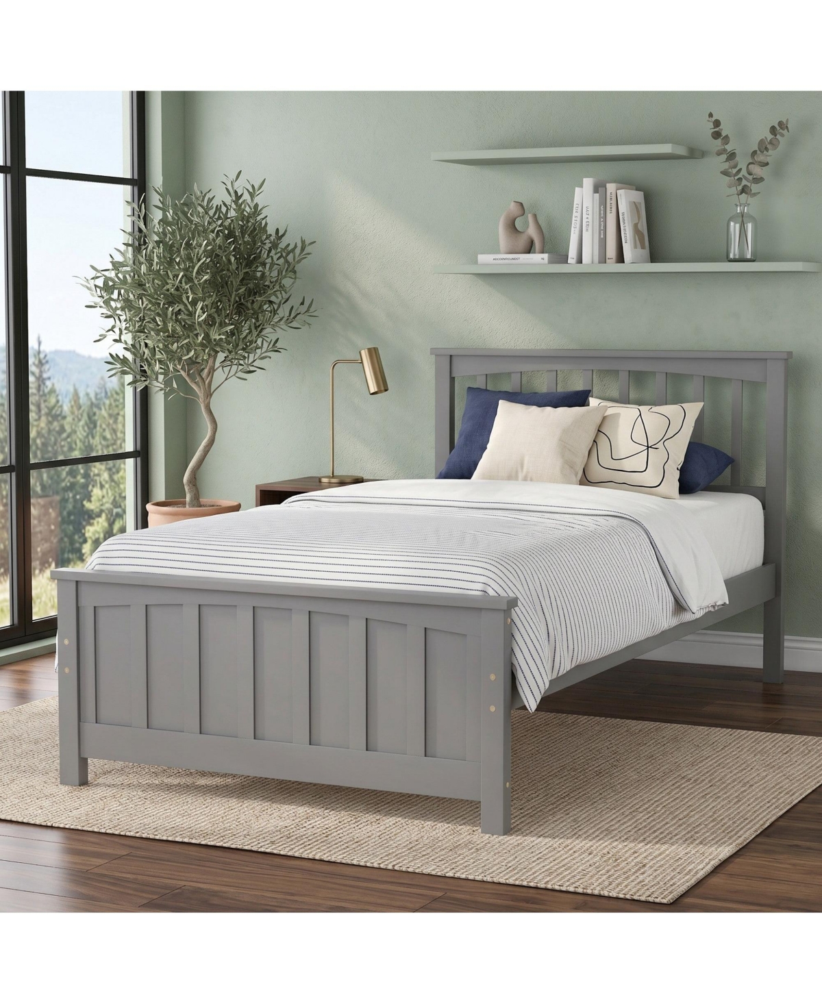 Click here for Sailvan Wood Platform Bed Twin size Platform Bed -... prices